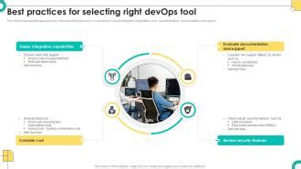 Best Practices For Selecting Right Devops Tool