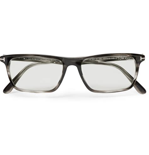 Tom Ford Square Frame Acetate Optical Glasses Gray Tom Ford