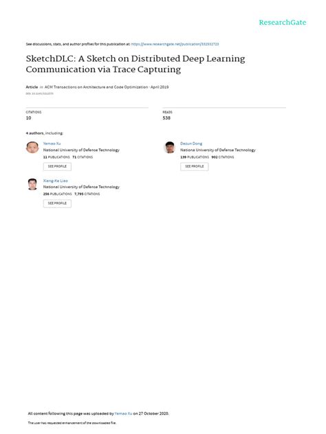 sketchdlc a sketch on distributed deep learning co pdf computer