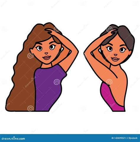 Beautiful And Sensual Women Characters Stock Vector Illustration Of