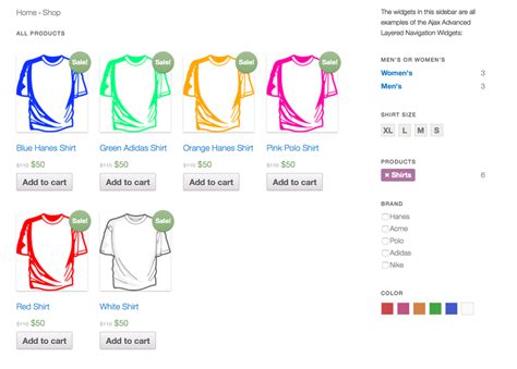 WooCommerce AJAX Layered Navigation OFF