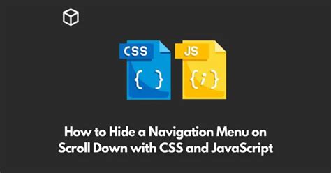 How To Slide Down A Navigation Bar On Scroll With Css And Javascript Programming Cube