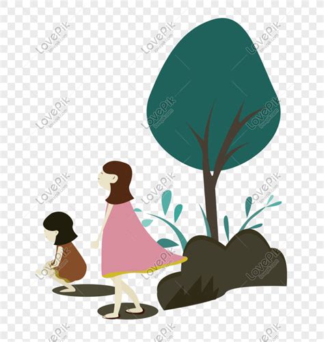 벡터 따뜻한 엄마와 딸 만화 그림 Png 일러스트 무료 다운로드 Lovepik