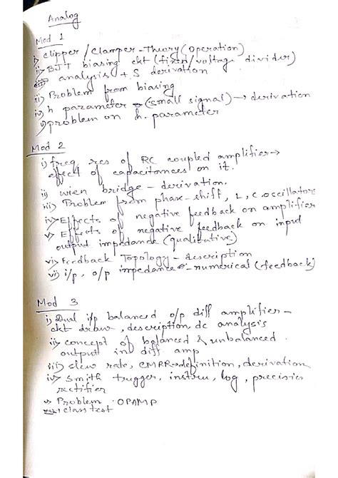 Analog Note Mod 4 Important For Exam Electronics And Communication