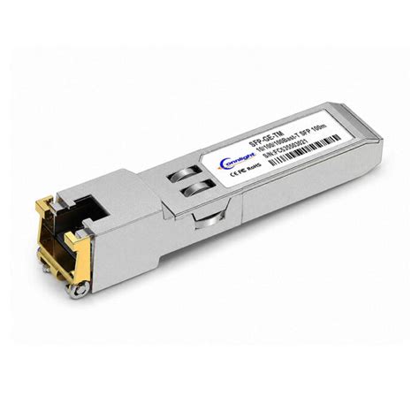 10 100 1000base T Sfp Copper Rj 45 Transceiver Module Connlight