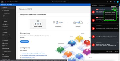 Subscribe To In Context Alerts In The Ui Adobe Experience Platform