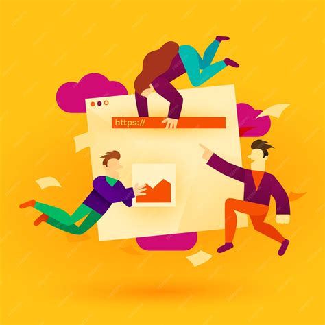 사이트 개발 일러스트레이션 만화 앱 및 웹 디자인을 만드는 사람 Ui 또는 Ux 디자인 개념 프리미엄 벡터