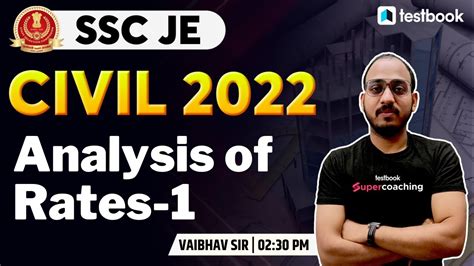 Analysis Of Rates 1 Ssc Je 2022 Ssc Je Civil Engineering Lectures