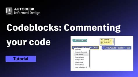 Learn To Add Comments To Your Codeblock Logic With Autodesk Andrew Szafranski Posted On The