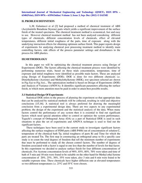 Investigation Of Post Processing Techniques To Reduce The Surface