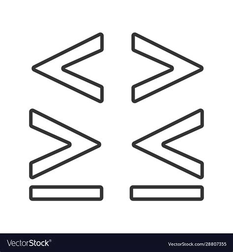 Math Symbols Linear Icon Royalty Free Vector Image