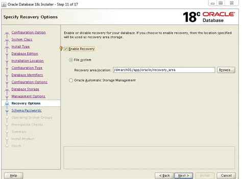 Installation Of 18c Oracle Binaries And Database At Same Time