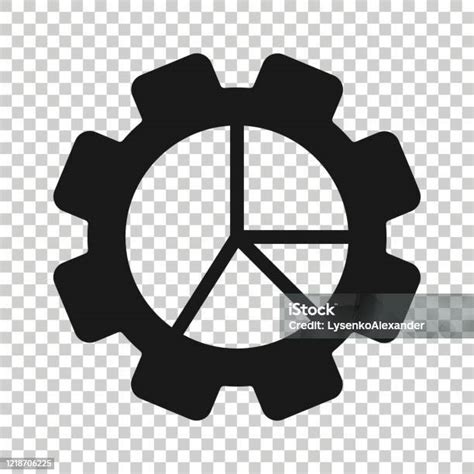 플랫 스타일의 워크플로 차트 아이콘입니다 흰색 격리 된 배경에 다이어그램 벡터 그림이있는 기어 프로세스 조직 비즈니스 개념입니다