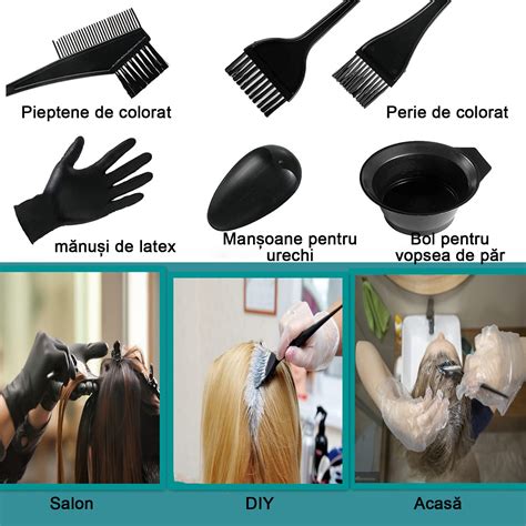 Пълен комплект за боядисване на коса Nuodwell 20 части четка за боядисване на коса и купа за