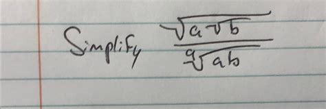 Solved Simplify Ab22ab9 Chegg Com