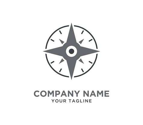Premium Vector Stylish Compass Logo Design Template