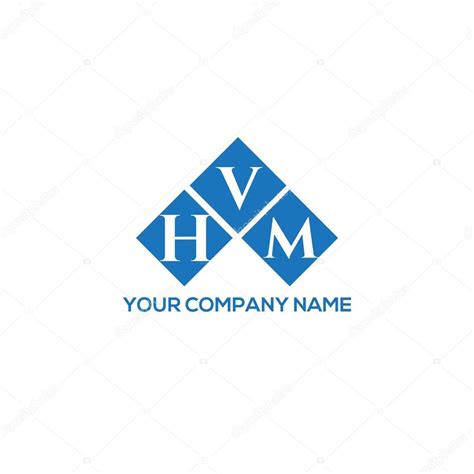 Diseño Del Logotipo De La Letra Hvm Sobre Fondo Blanco Hvm Iniciales