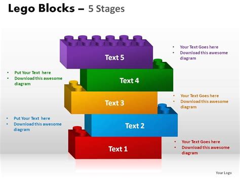 5 Stages Lego Blocks Powerpoint Slides Presentation PowerPoint