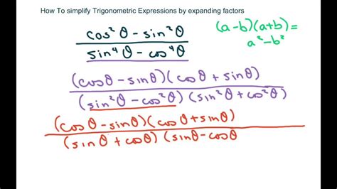 How To Simplify Trigonometric Expressions By Expanding Factors