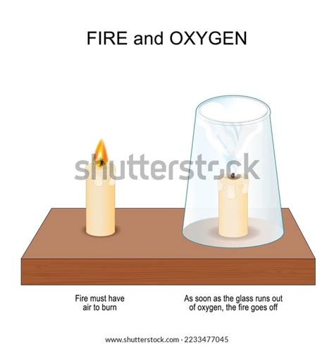 Fire Oxygen Science Experiment Two Candles Stock Vector Royalty Free 2233477045 Shutterstock