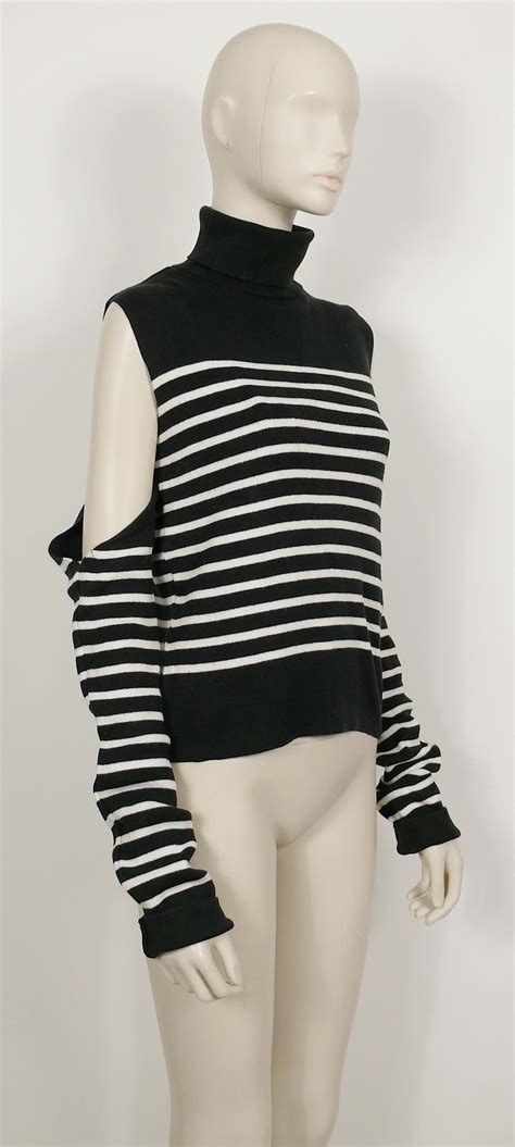 Jean Paul Gaultier Vintage Iconic Destructured Sailor Stripes Sweater