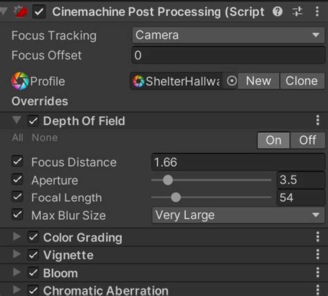 Cinemachine Post Processing Override Question Unity Engine Unity Discussions