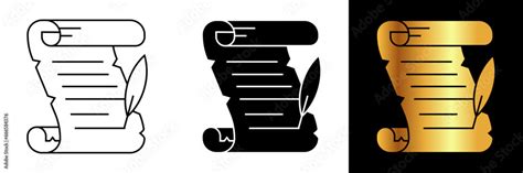 The Papyrus Scroll Icon Embodies The Essence Of Ancient Wisdom And Knowledge Stock Vector