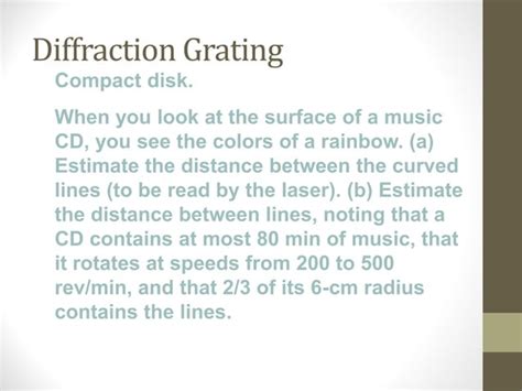 Diffraction Grating Experiment Ppt With Full Detail Pdf Chemistry Science