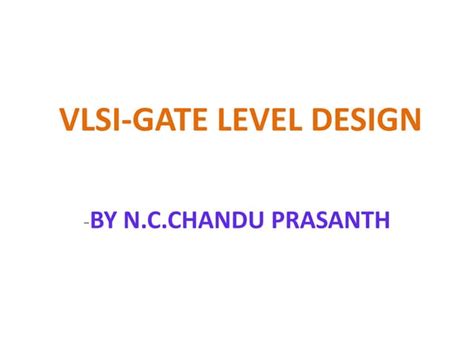 Domino Logic Circuit Vlsi Ppt