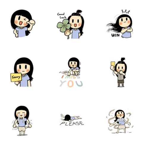 스마일 브러시 만화애니메이션 스티커 텔레그램 한글사이트