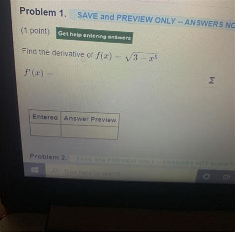 solved problem 6 save and preview only answers not