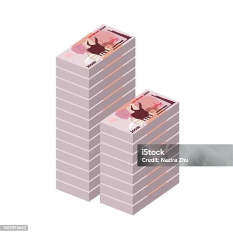 우간다 실링 벡터 그림입니다 우간다 머니 세트 번들 지폐 지폐 20000 Ush 플랫 스타일 흰색 배경에 격리 심플한 미니멀 디자인 경제에 대한 스톡 벡터 아트 및 기타