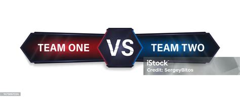 미래 지향적 인 콜 아웃 제목 대 전투 3d 스코어보드 Vs 2에 대한 스톡 벡터 아트 및 기타 이미지 2 개념 게이머