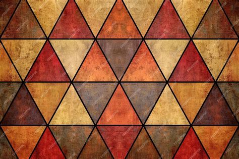 Premium Photo Retro Geometric Pattern Wallpaper Texture