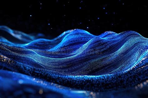 Electric Blue Binary Code Glow Abstract Digital Art Background For Tech Sci Fi And Futuristic