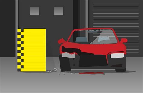 Premium Vector Car Crash Test Side Hit Collision Security Safety Technology Research Scene