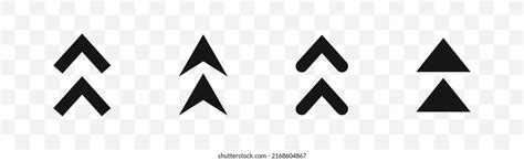 Swipe Arrow Icon Collection Vector Isolated Stock Vector Royalty Free