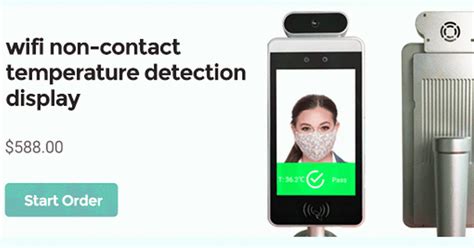 Non Contact Infrared Body Temperature Access Control Display