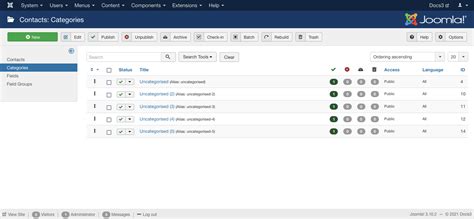 Help310 Components Contacts Categories Joomla Documentation