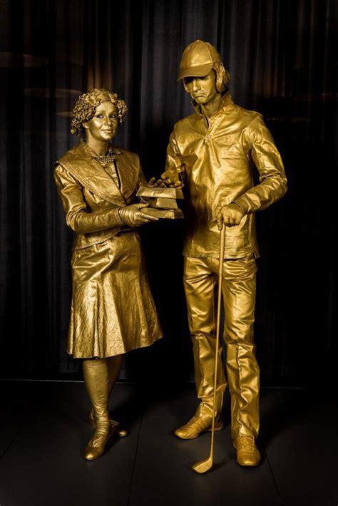 Golden Living Statues Human Statues Scarlett Entertainment Uk