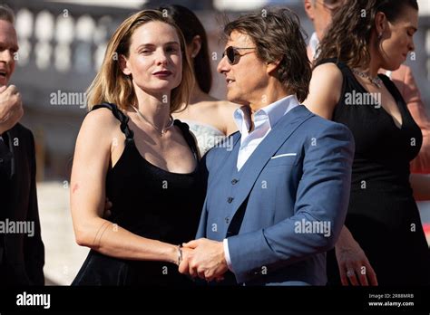 Tom Cruise Rebecca Ferguson 69 Rebecca Ferguson 27 July 2015 Stock