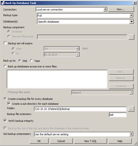 mssql database backup auf synology ds unblog tutorials