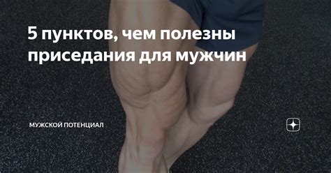 5 пунктов, чем полезны приседания для мужчин | Мужской потенциал | Дзен