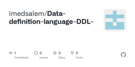 GitHub Imedsalem Data Definition Language DDL