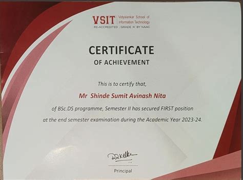 Sumit Shinde On Linkedin Datascience Academicexcellence Lifelonglearning Achievement