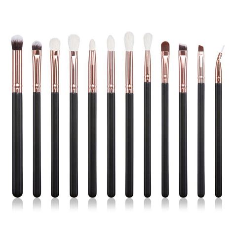 Rose Guld 12 Set Ögon Makeup Borstar Syntet Hår Core