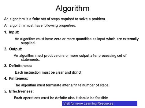 Algorithm An Algorithm Is A Finite Set Of