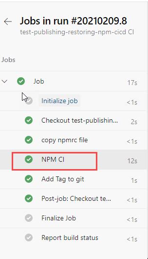 restoring and publishing npm packages from azure ci pipeline rupesh