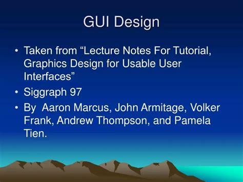 Ppt Gui Design Powerpoint Presentation Free Download Id9599183