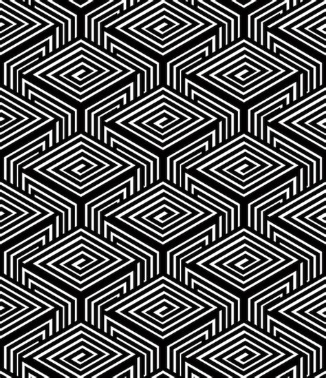 Premium Vector Geometric Seamless Pattern Endless Black And White Vector Regular Background